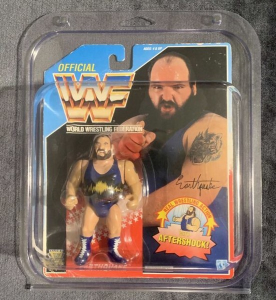 RARE 1991 Hasbro Earthquake WWF WWE Wrestling Figure Blue Card Series 3 ...