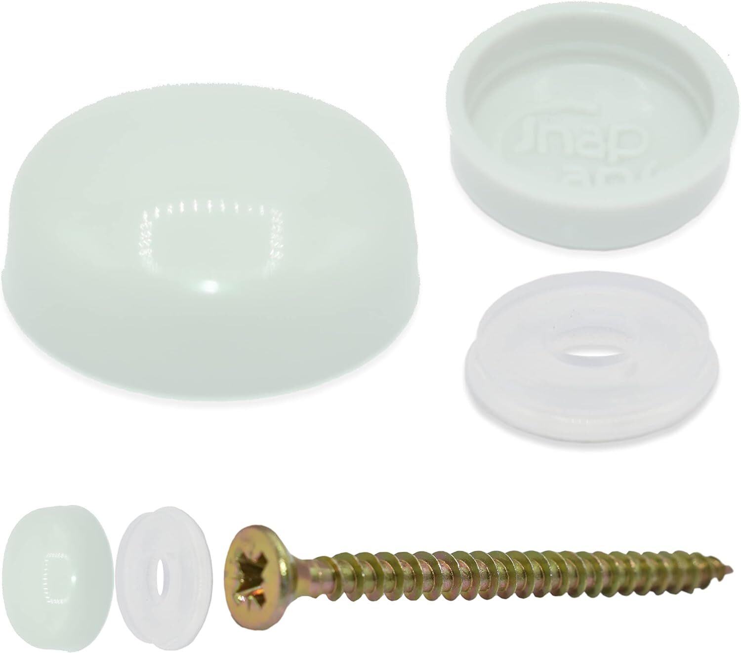 Large Screw Cap Cover Plastidome Gloss 10 - 12 Gauge Countersunk Screws ...