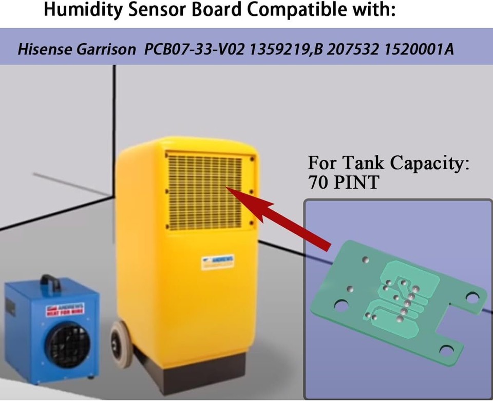 New Dehumidifier Humidity Sensor PCB07-33-V02 1359219 Replacement For ...