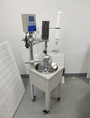 Single Layer Reaction Kettle 10L Laboratory Glass Reactor with Heating ...