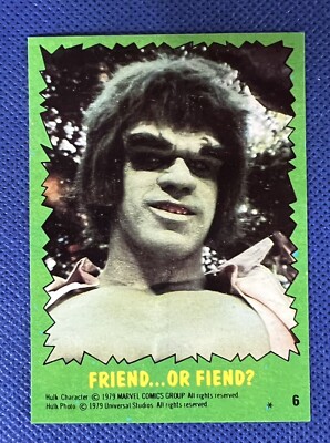 1979 Topps Incredible Hulk Card # 6 Friend...Or Fiend? | eBay