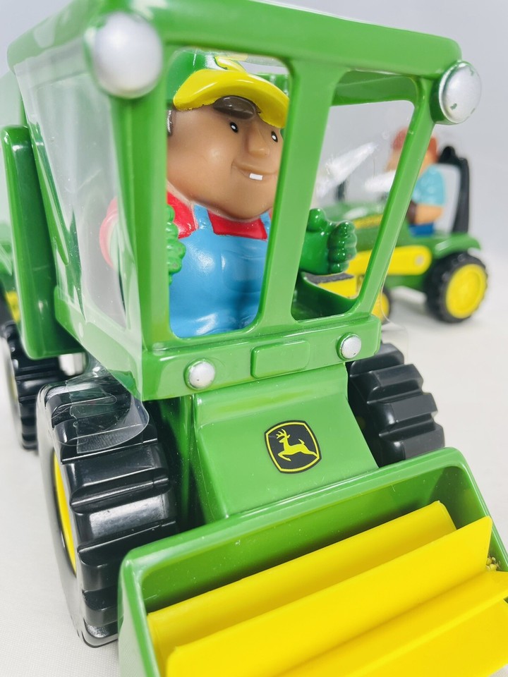 Fisher Price Little People John Deere Combine Gator Tractor And Figure ...
