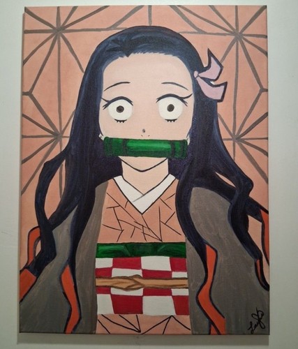 Oil Painting 18×24INCHES Demon Slayer Rangoku Mitsuri Hand Painted | eBay