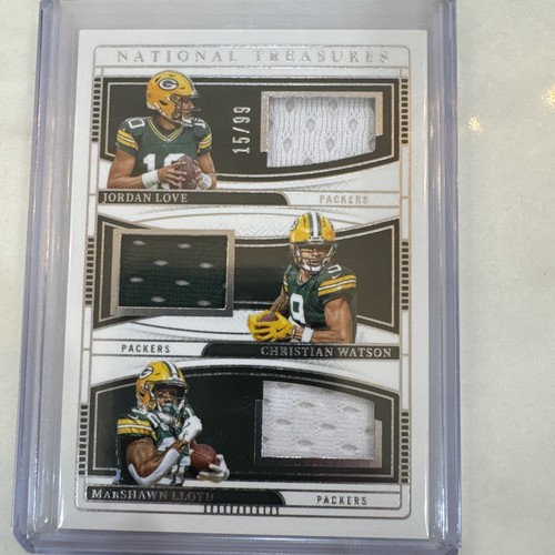 2024 Panini National Treasures Jordan Love Watson Lloyd /99 Packers ...