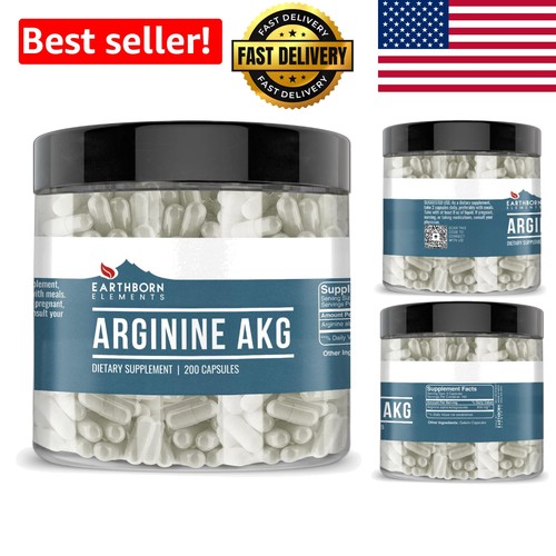 Arginine AAKG 200 Capsules - Undiluted Formula for Peak Performance ...