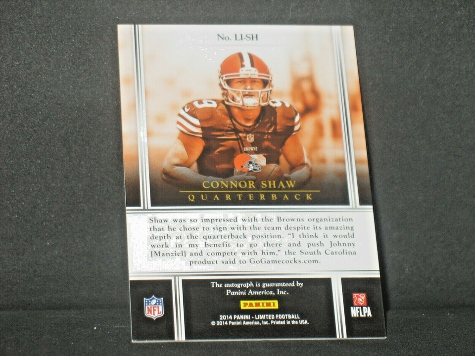 Connor Shaw 2014 Limited Ink Autograph Rookie (11/35) Cleveland Browns ...