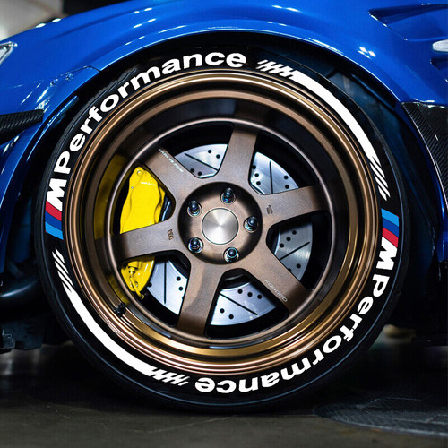 Rubber M PERFORMANCE Tire Lettering Sticker 1.25'' 15''-24'' 8 PCs For ...