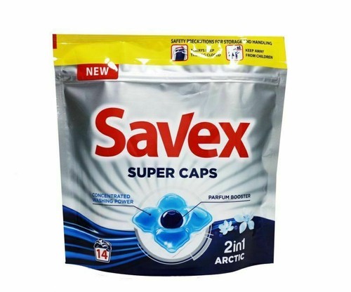 Savex Super Caps 2in1 ARCTIC 14 pcs Concentré de lavage avec Booster de ...