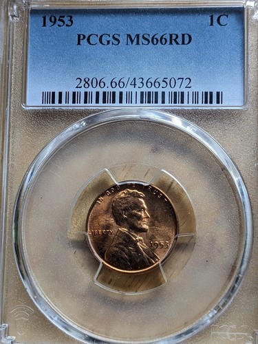1953 MS-66 RED PCGS Lincoln BU coin uncirculated cent | eBay