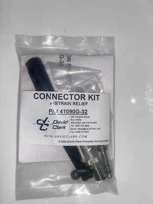 ORIGINAL DAVID CLARK REPLACEMENT CONNECTOR KIT w/ Strain Relief, p/n ...