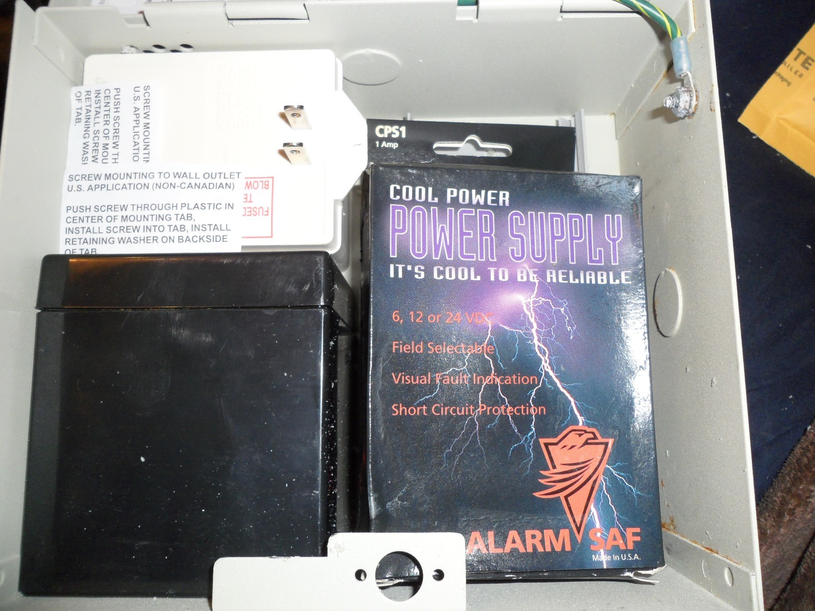 Alarm SAF Power Supply / Charger/battery PS1-BFS-12-B Security System ...