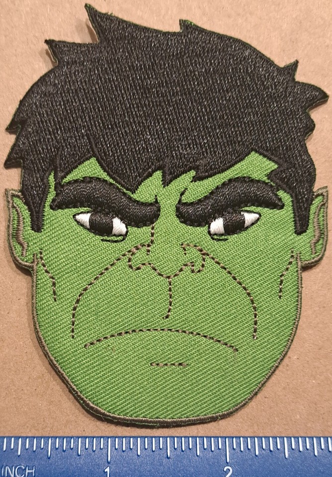 Marvel Face of The Incredible Hulk embroidered Iron on patch | eBay
