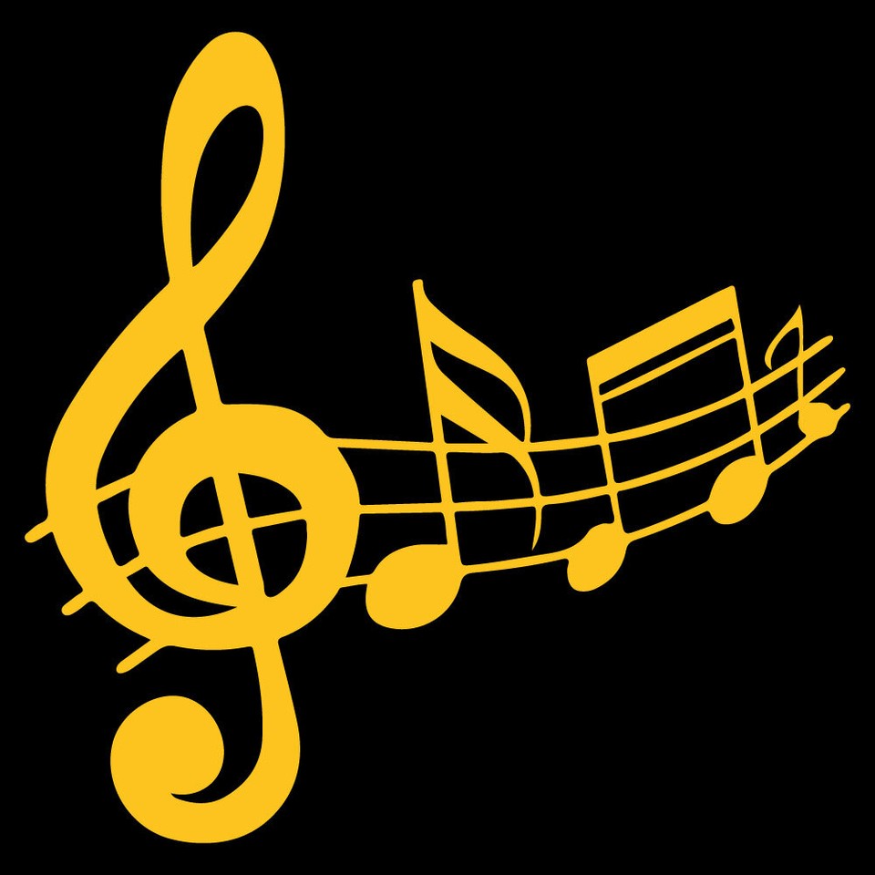 5" MUSIC NOTES Vinyl Decal Sticker Car Window Laptop Treble Clef ...