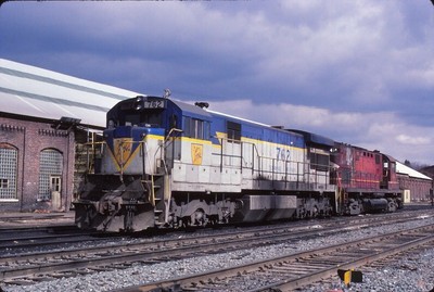 D&H 762 U33C+1 NICE PAIR @ ONEONTA, NY 1985 35MM SLIDE | eBay