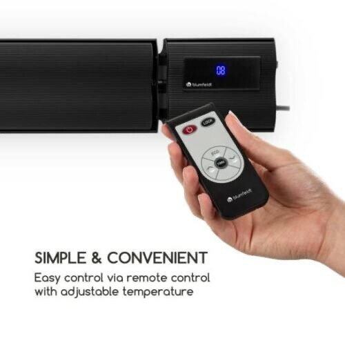 Heater Electric Infrared Bar 2400W, Wall/Ceiling Mount, Remote Control ...