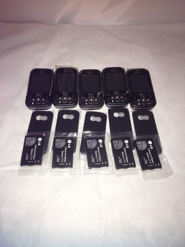 Lot of 5 LG Neon GT365 - Black Gray (AT&T) Cellular Phone please read ...