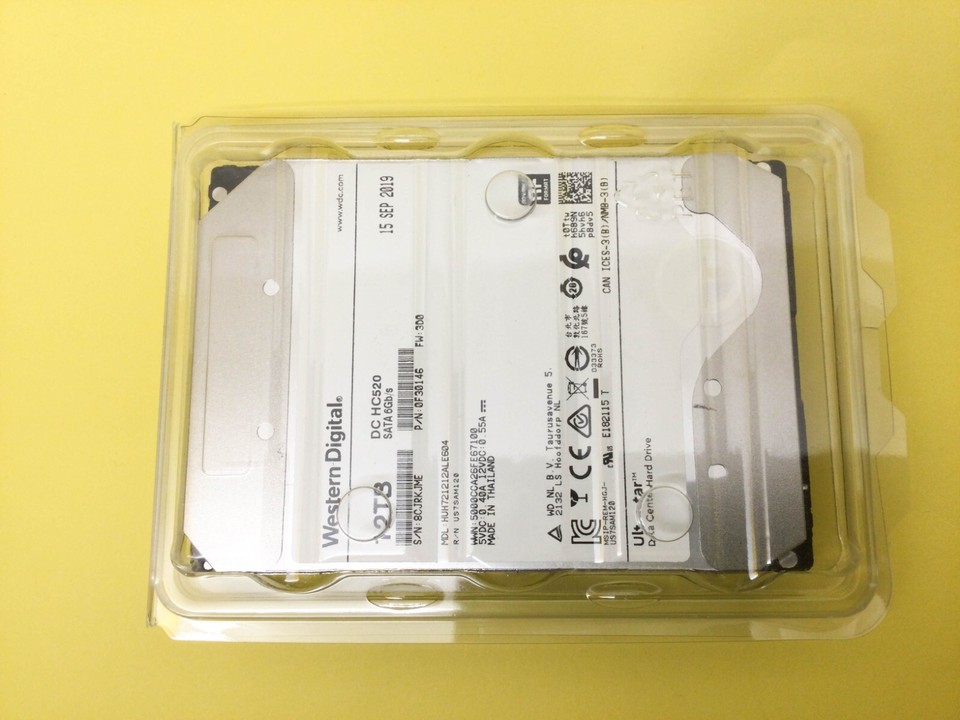 WD Ultrastar DC HC520 12TB 7.2K RPM SATA 6Gb/s 3.5" HDD HUH721212ALE604 ...