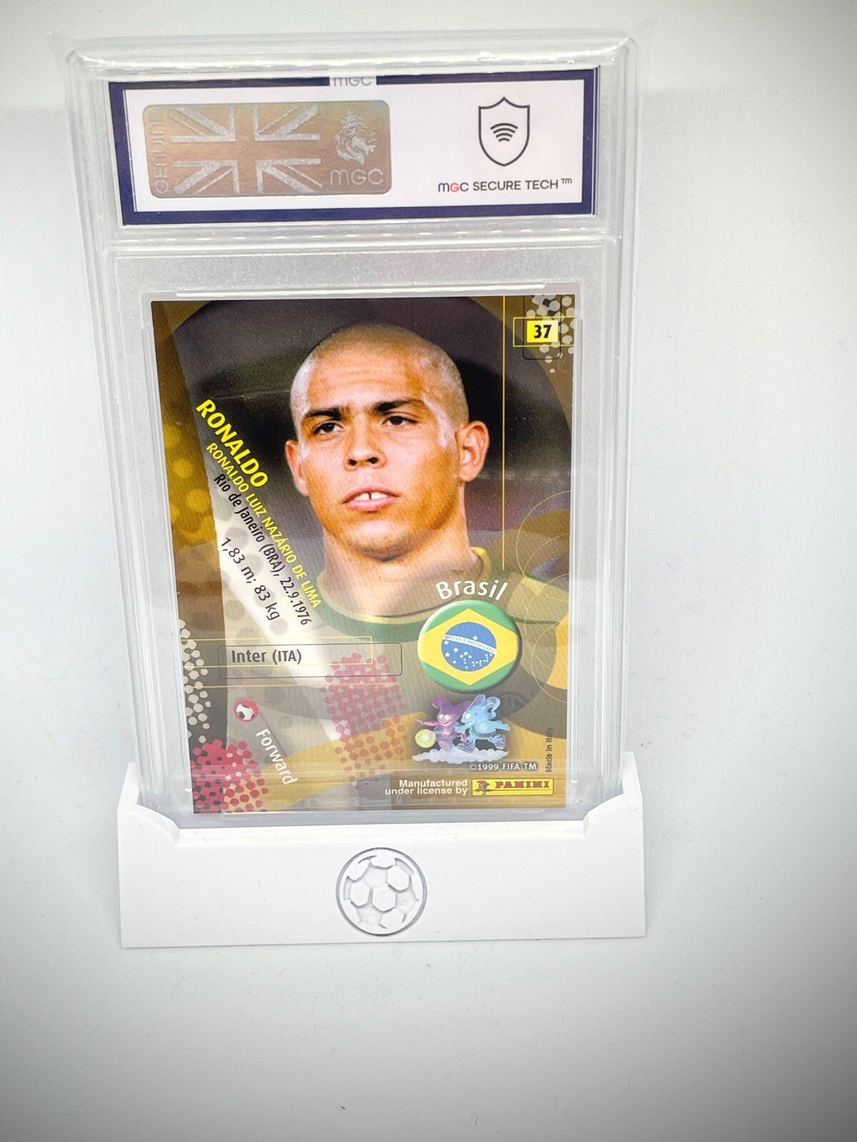 PANINI Soccer Card RONALDO R9 BRASIL # 37 World Cup Korea Japan 2002 ...