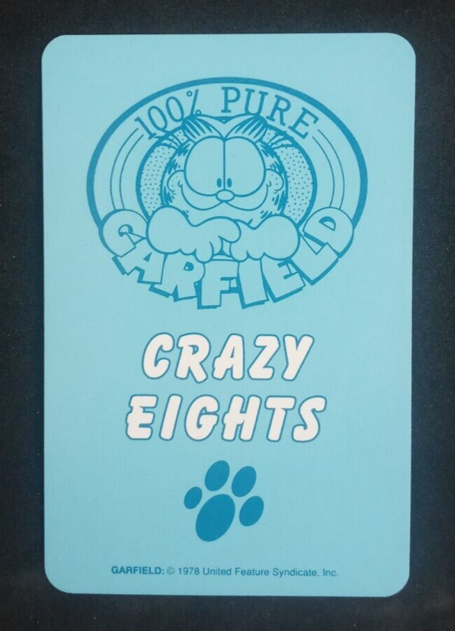 1978 Garfield Crazy 8 Card Game Garfield #8 Single Card | eBay