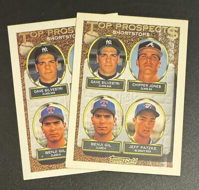 Chipper Jones 1993 Topps Top Prospects Gold #529 Lot - Atlanta Braves ...