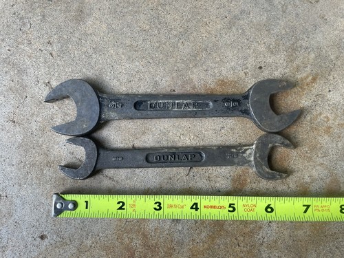 (2) Rare Vintage Dunlap 5/8” X 11/16” 3/4x5/8 Double Open Ended Wrench ...