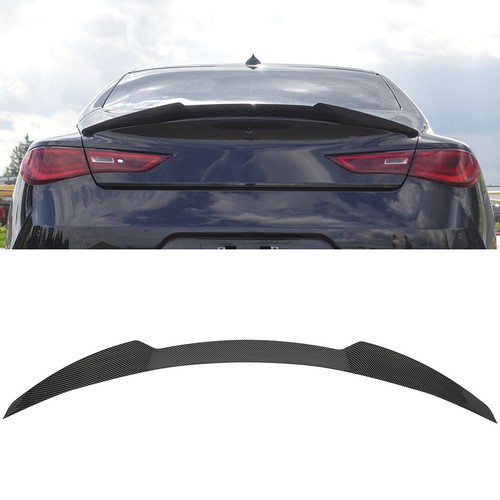 Rear Spoiler Fits 2017-2023 Infiniti Q60 Glossy Carbon Fiber Print High ...