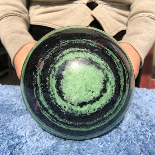 14.5LB Natural Red and Green Quartz sphere Crystal Ball Mineral ...