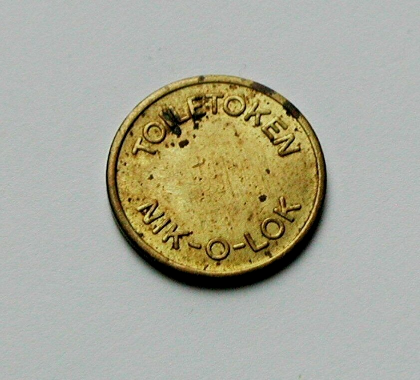 NIK-O-LOK Toiletoken Brass Token for Public Toilet - round O's AND oval ...
