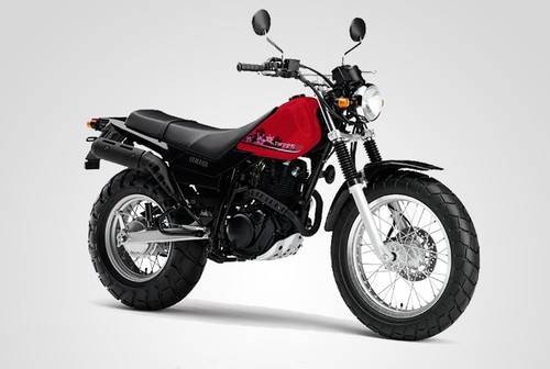 Yamaha TW 225 trailway tank logo custom sticker decal red white ...