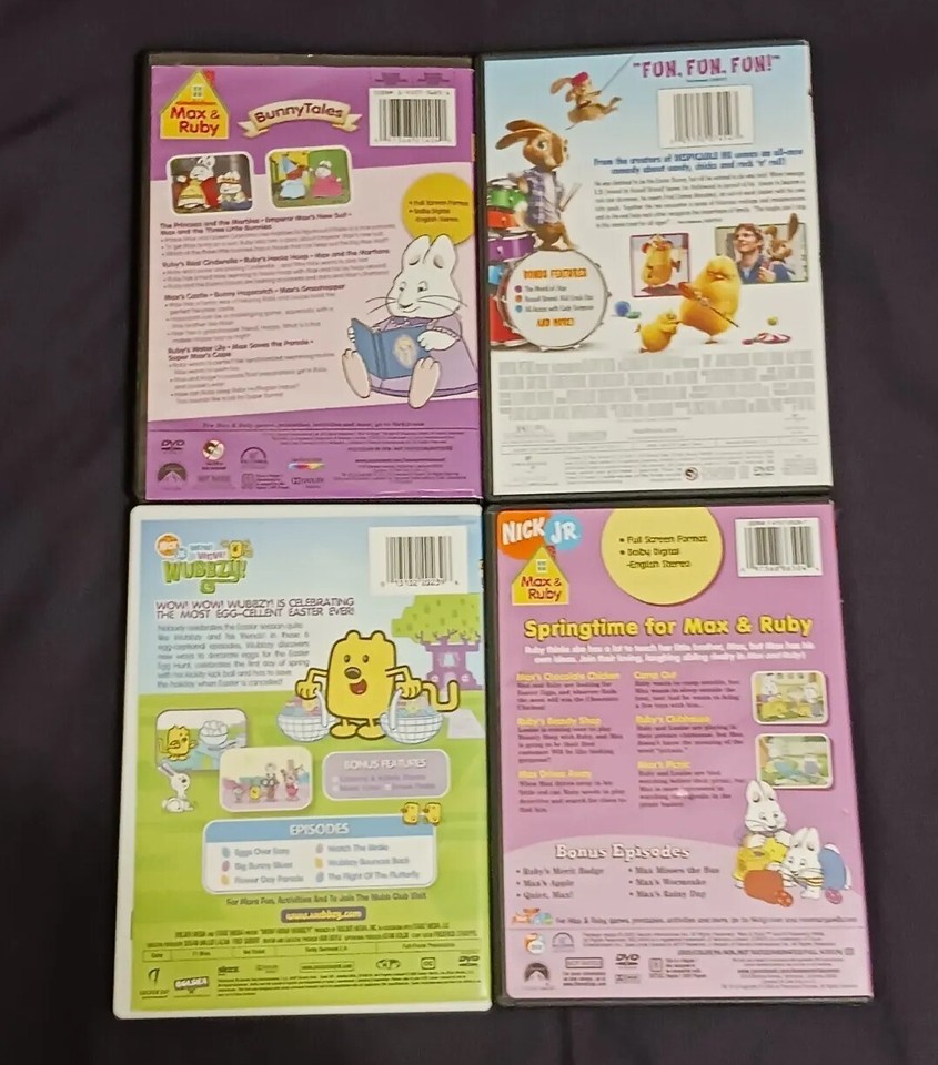 Easter DVD bundle - Hop, Max & Ruby x 2, Wubbzy Children's, Kids ...