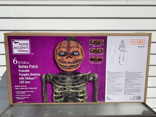 rotten patch jack o lantern pumpkin skeleton LED 6ft HTF SOLD OUT new ...