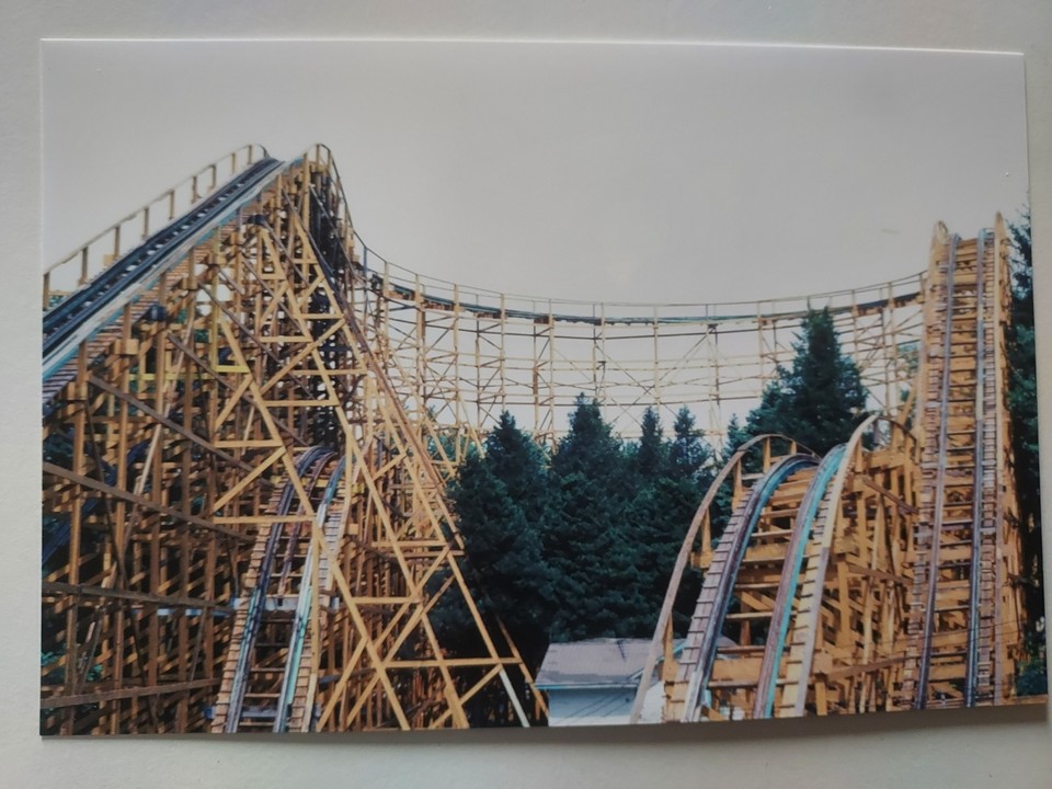 Youngstown OH IDORA PARK Riding 1929 Wildcat Coaster 3 photos 1983 ...