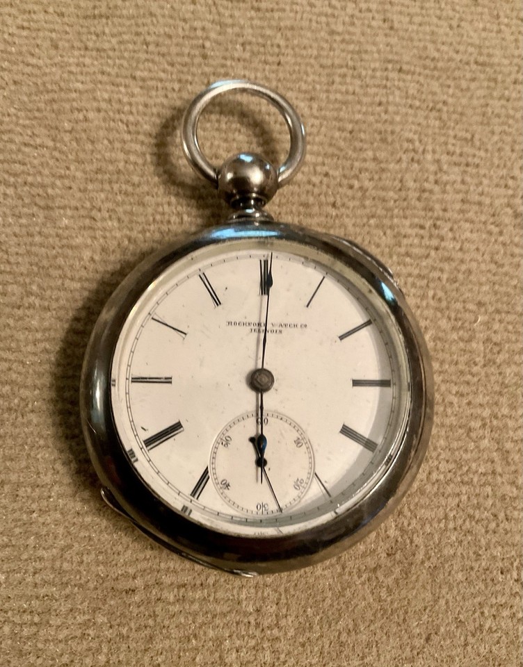 Rockford Watch Co. Illinois Watch Year 1879 Size 18s 9j Coin Silver Key ...
