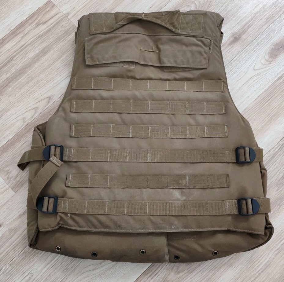 SMALL | Coyote Brown USMC Body Armor Vest w/ Soft Armor Inserts LVL3A ...