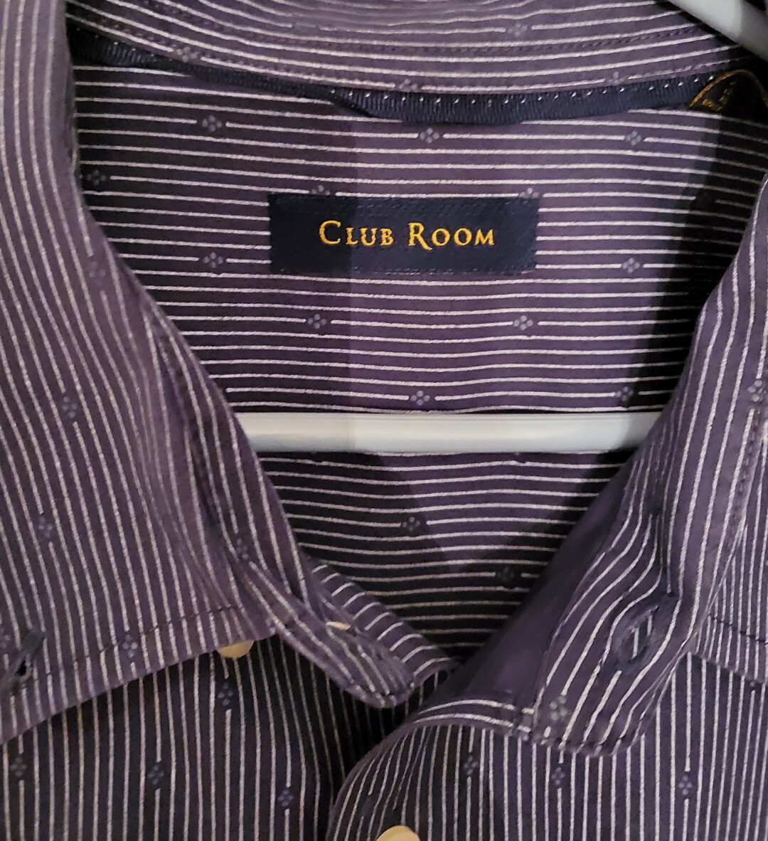 Club Room Mens Long Sleeves Button Up Striped Shirt Size Xl Navy Ebay