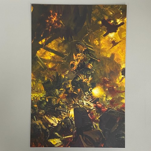 ORK WARBOSS SHOOTA MEGANOBZ BOYZ DAKKA ART PICTURE POSTER WARHAMMER ...