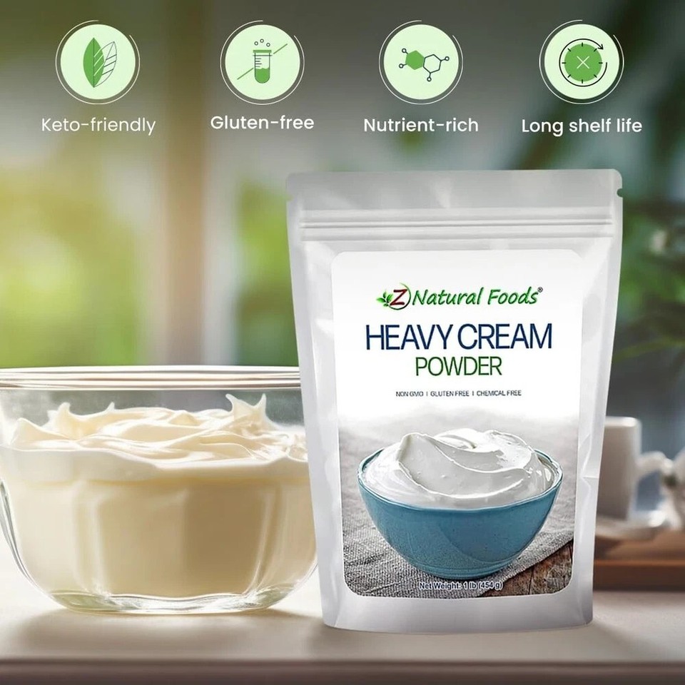 Z Natural Foods Heavy Cream Powder - Nutrient-Dense, Delicious Powdered ...