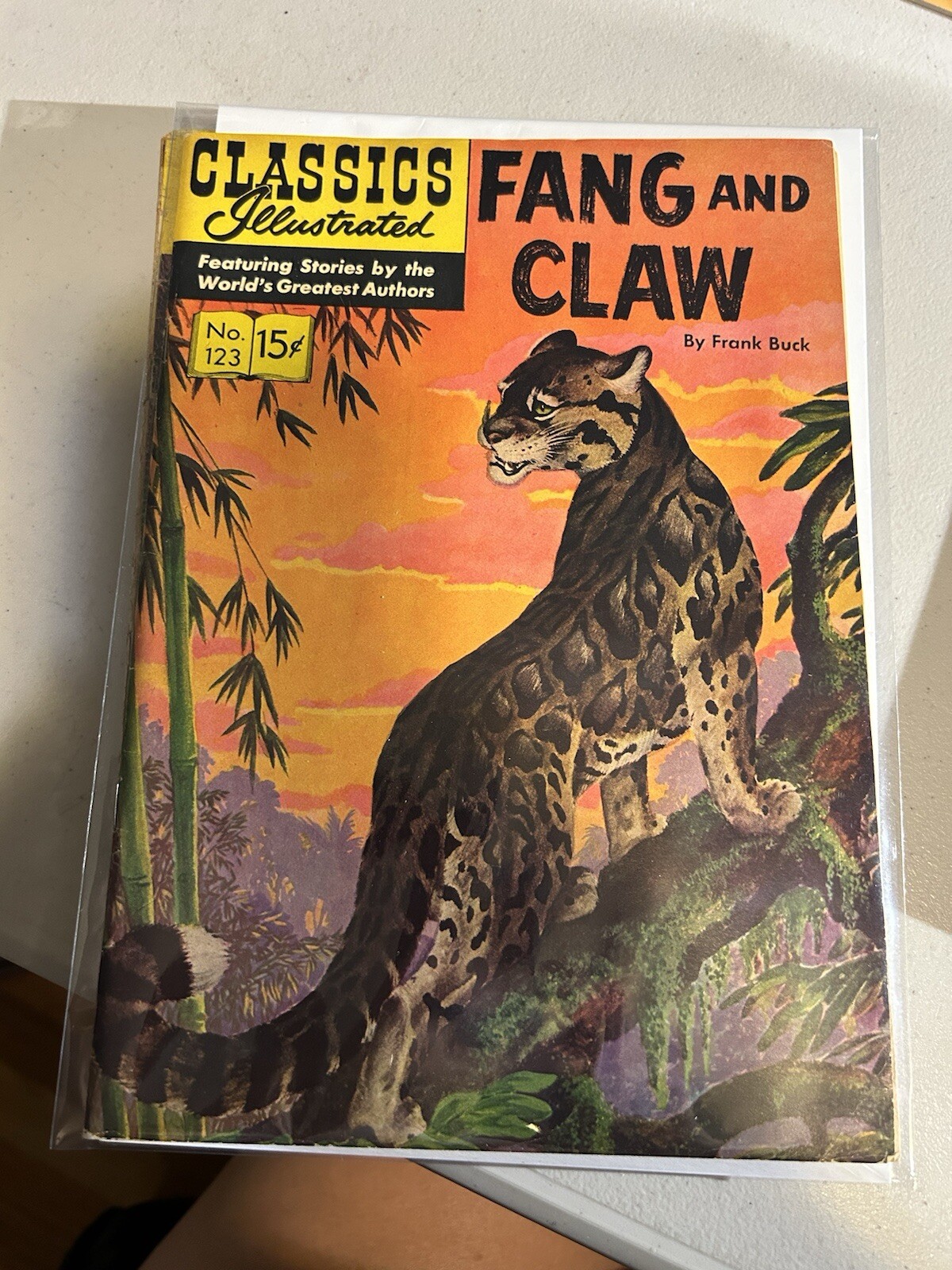 CLASSICS ILLUSTRATED #123 (1954) FANG and CLAW by Frank Buck | eBay