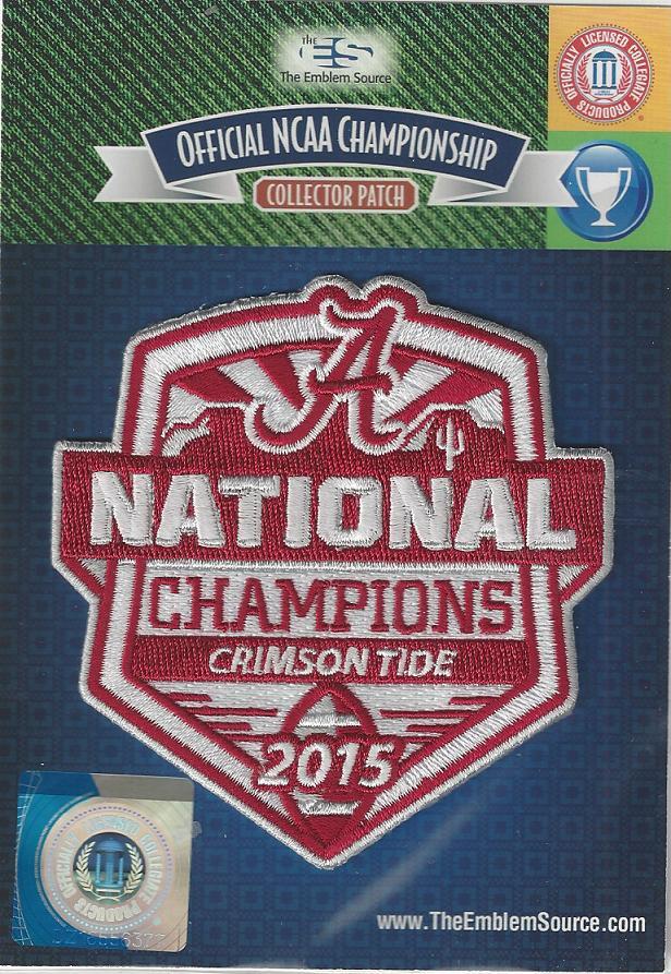 2015 Alabama NCAA Football National Champions Patch Official & Packaged ...