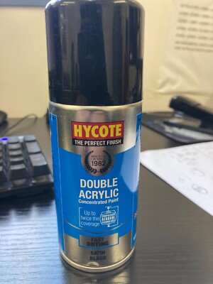 Hycote Colour Spray Paint XDPB906 Satin Black 150ml | eBay UK