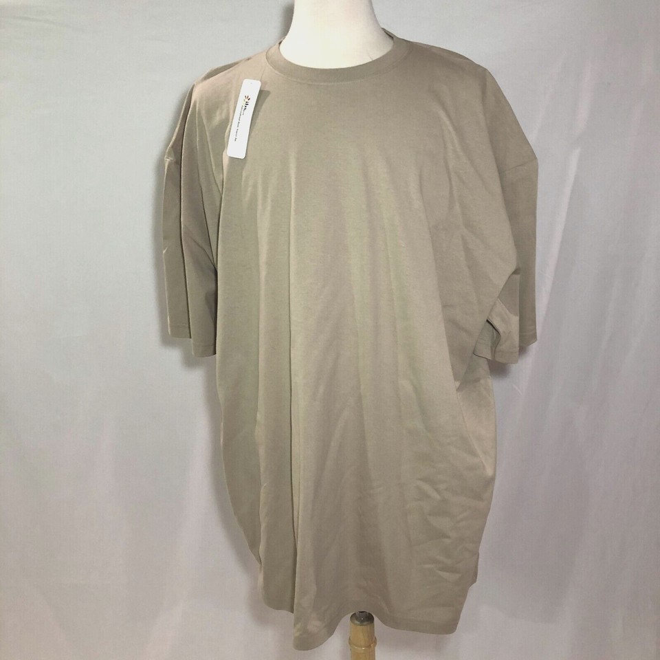 Mens Heavyweight T Shirts Plain Short Sleeve Tee Cotton BIG TALL 4XL to ...