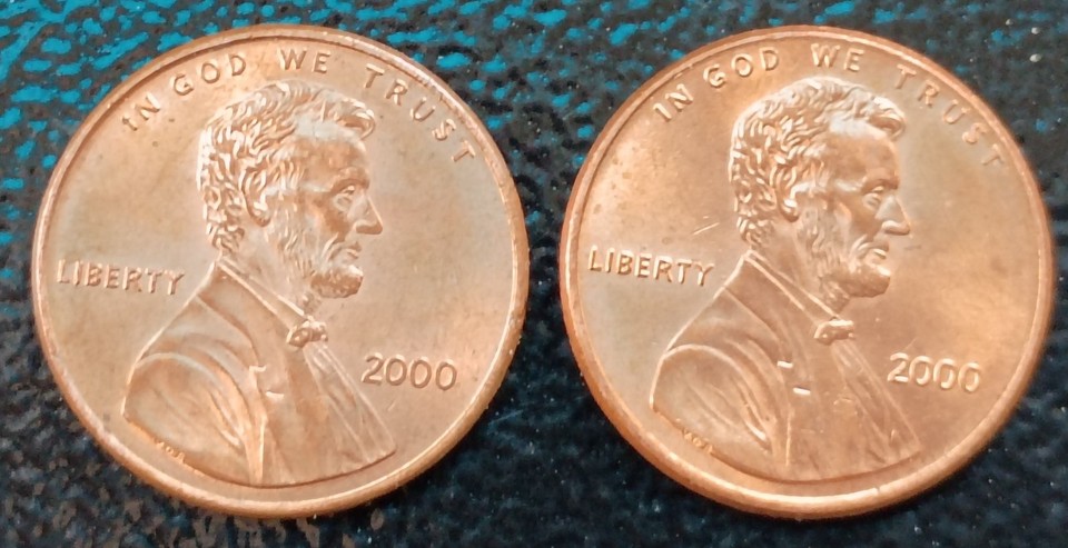 2000 Lincoln Penny NO MINT MARK ONE CENT "WIDE AM" 🔥SUPER RARE🔥 | eBay