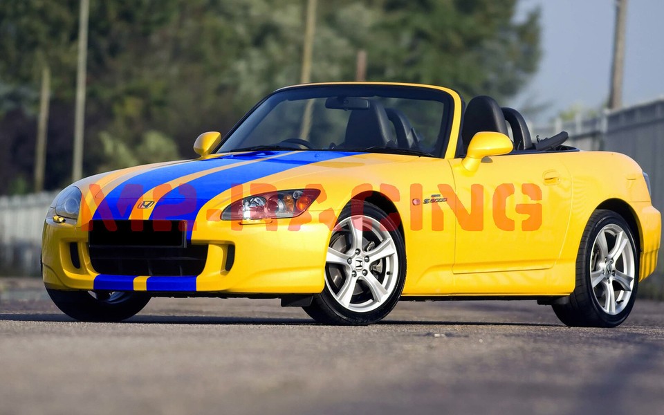 Gloss Color Racing Stripes Vinyl Wrap Honda S2000 Stripe Sticker 25FT ...