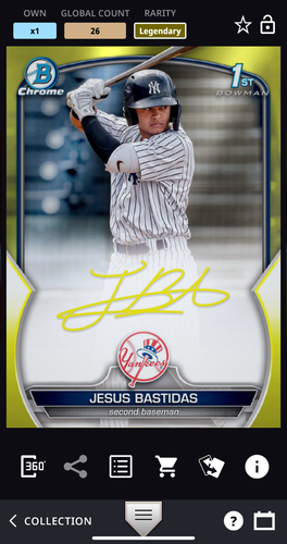 [DIGITAL] Jesus Bastidas '23 Topps BUNT Bowman Chrome Yellow Sig ...
