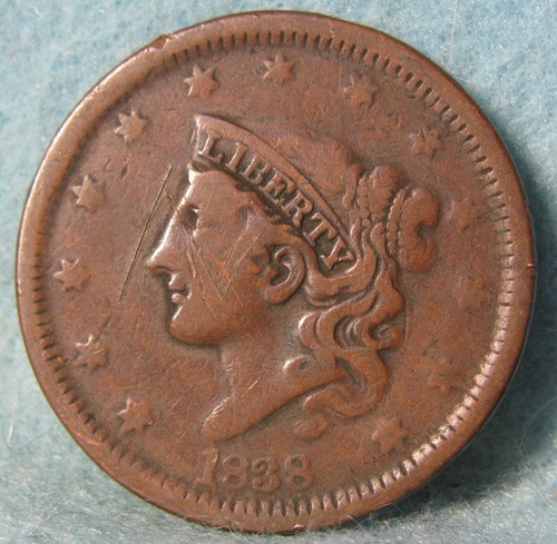 1838 Coronet Head Large Cent ~ Old US Coin #631 | eBay