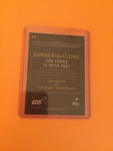 Star Wars Journey Rise Of The Skywalker Ian Whyte Autograph Crusher ...