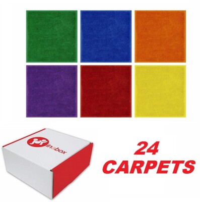 Joy Carpets Kids Grade 8 to Kindergarten Carpet Squares (24 PACK ...