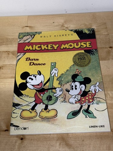 Walt Disney's Linen Like MICKEY MOUSE Barn Dance Book 1931 Reprint New ...