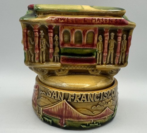 San Francisco Trolley Moving Music Box Powell & Mason Street Vintage ...