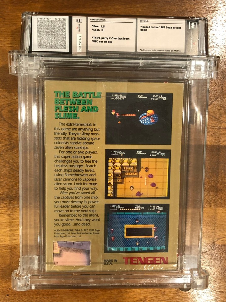 Alien Syndrome, Nintendo NES, New Sealed, GRADED WATA 4.5 / B | eBay